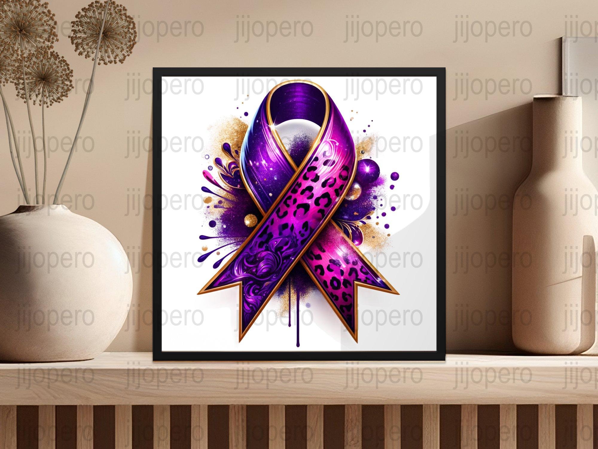Lupus Awareness Png, Purple Ribbon Digital Art, Instant Download, Lupus ...