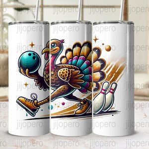 Thanksgiving Turkey PNG Bowling Clipart, Funny Retro Turkey Bowling ...