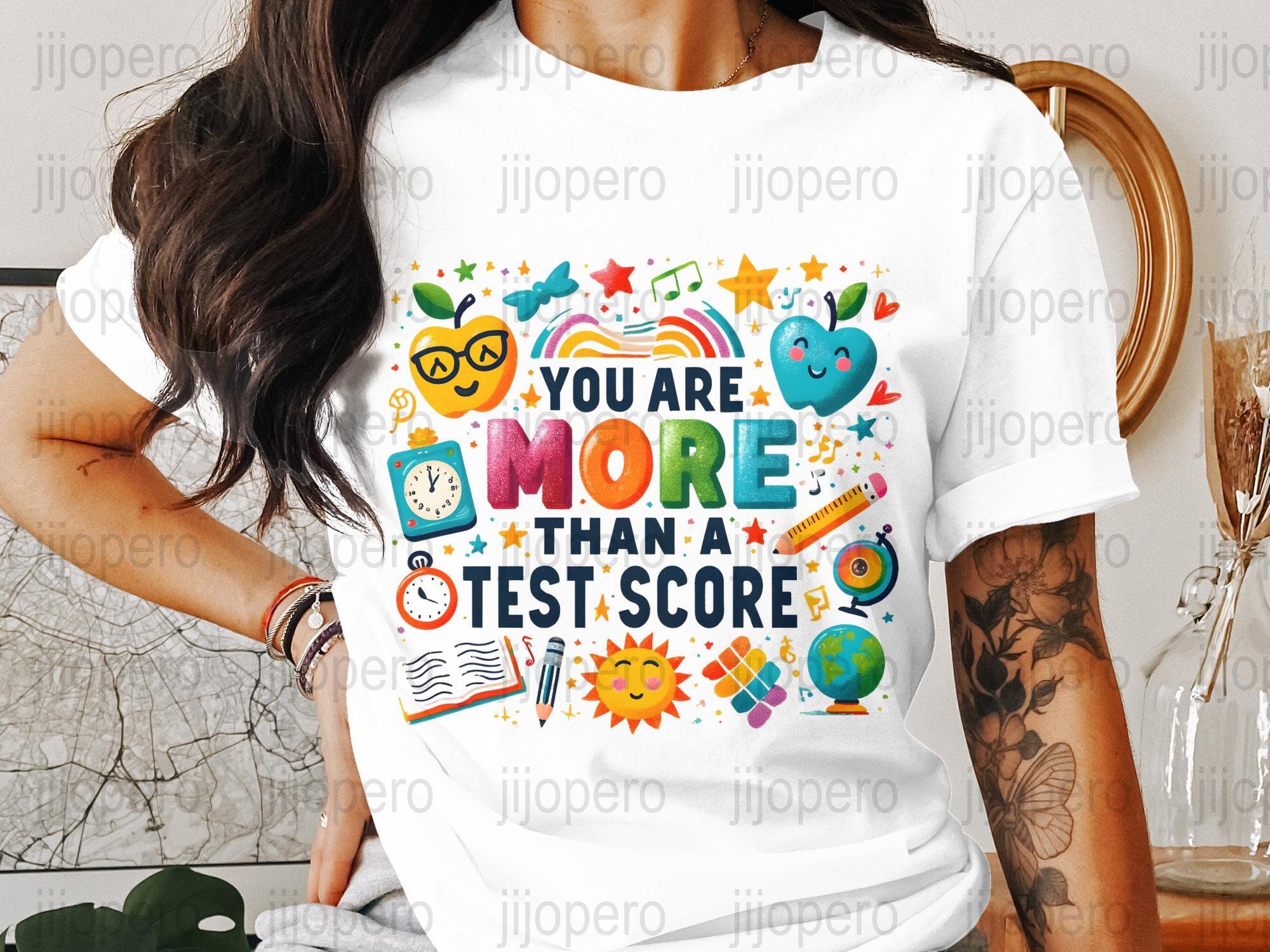 Colorful Motivational Quote Digital PNG, You Are More Than A Test Score ...