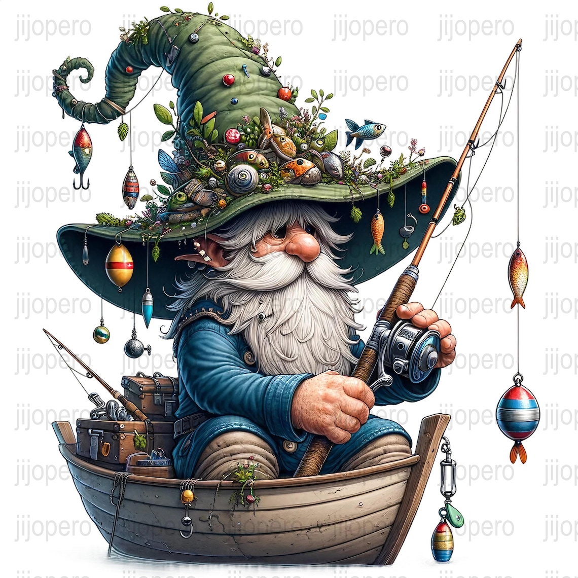 Fishing Gnome PNG, Digital Download for T-shirts, Sublimation, Clipart ...