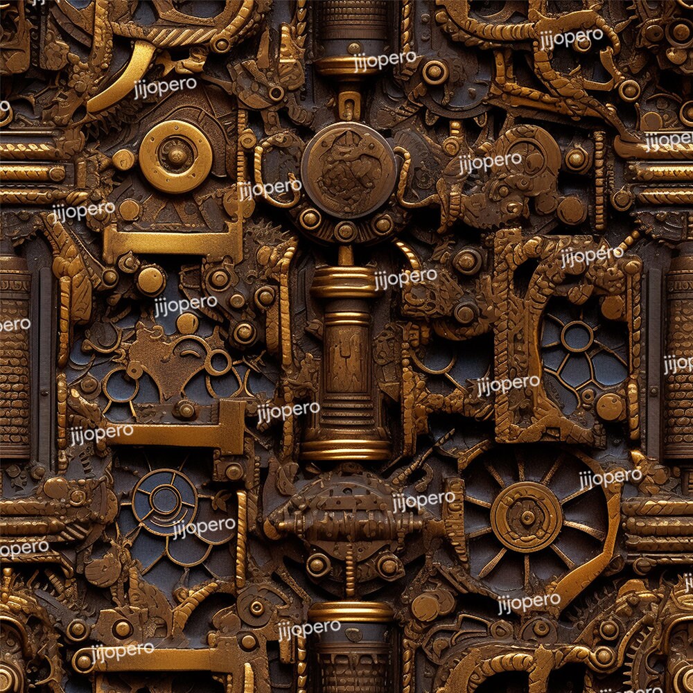 Steampunk Seamless Pattern Printable Paper 20 Designs - Etsy