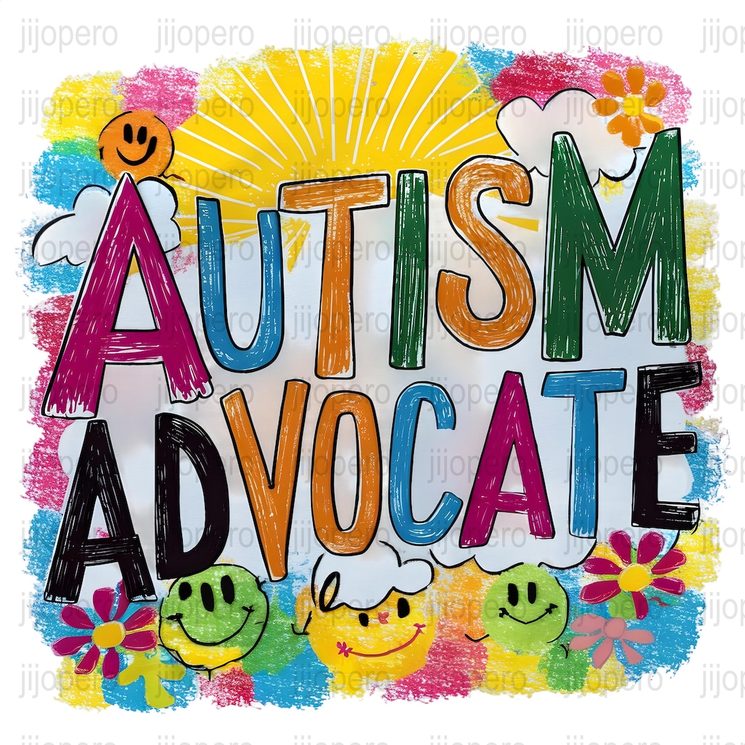 Autism Advocate Digital Art PNG, Colorful Autism Awareness Graphic ...