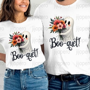 Halloween Boo PNG Cute Ghost Bouquet Clipart Spooky Floral Digital Art ...