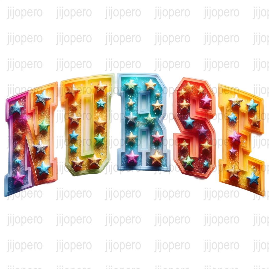 Nurse Slime PNG, Colorful Stars Digital Download, Cute Nurse Clipart ...