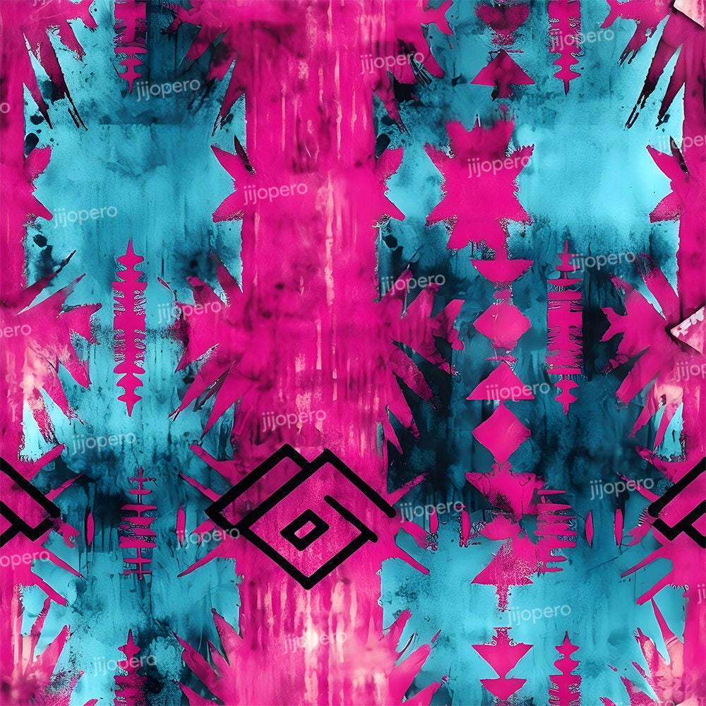 Aztec Digital Paper High Quality Jpeg Files Watercolor Aztec Pattern ...