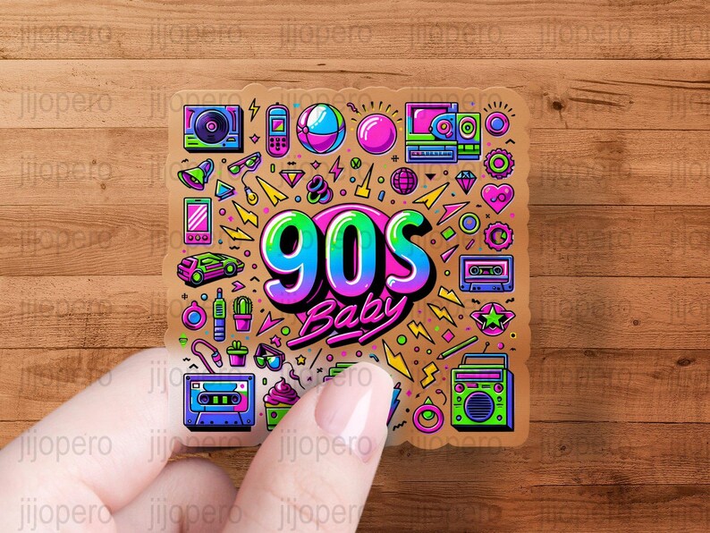 90s Baby Neon PNG, Retro Digital Download, Vibrant Nineties Nostalgia ...