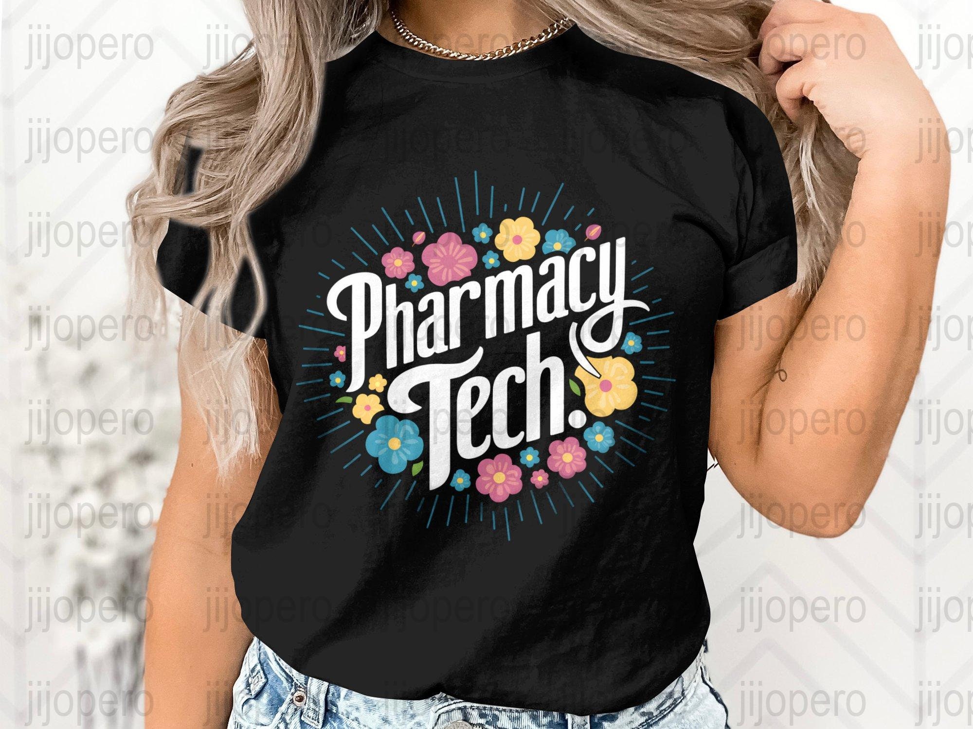 Pharmacy Tech Floral PNG, Digital Download for T-shirts, Bags, Posters ...