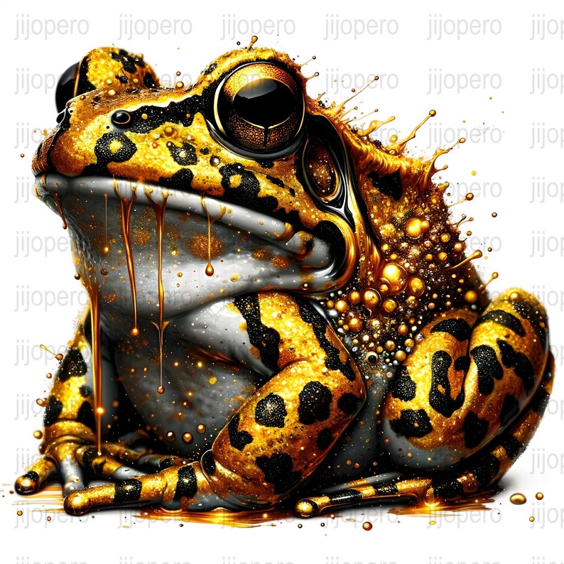 PNG Digital Download Frosted Frog Art, High-resolution Amphibian ...