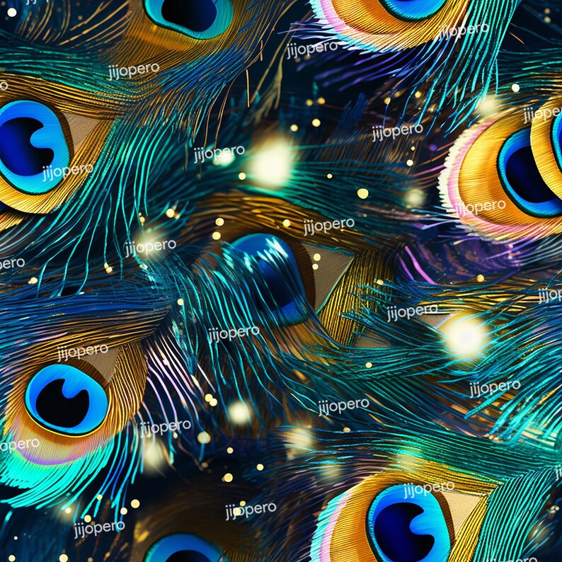 Peacock Digital Paper Peacock Pattern Peacock Background Peacock Prints ...
