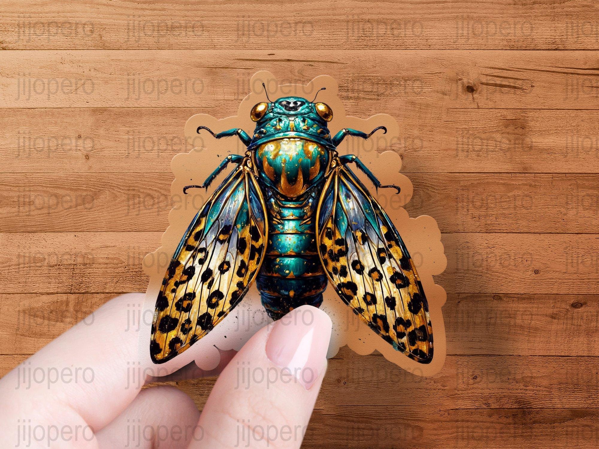 Colorful Digital Cicada Artwork PNG, Vibrant Insect Illustration for ...