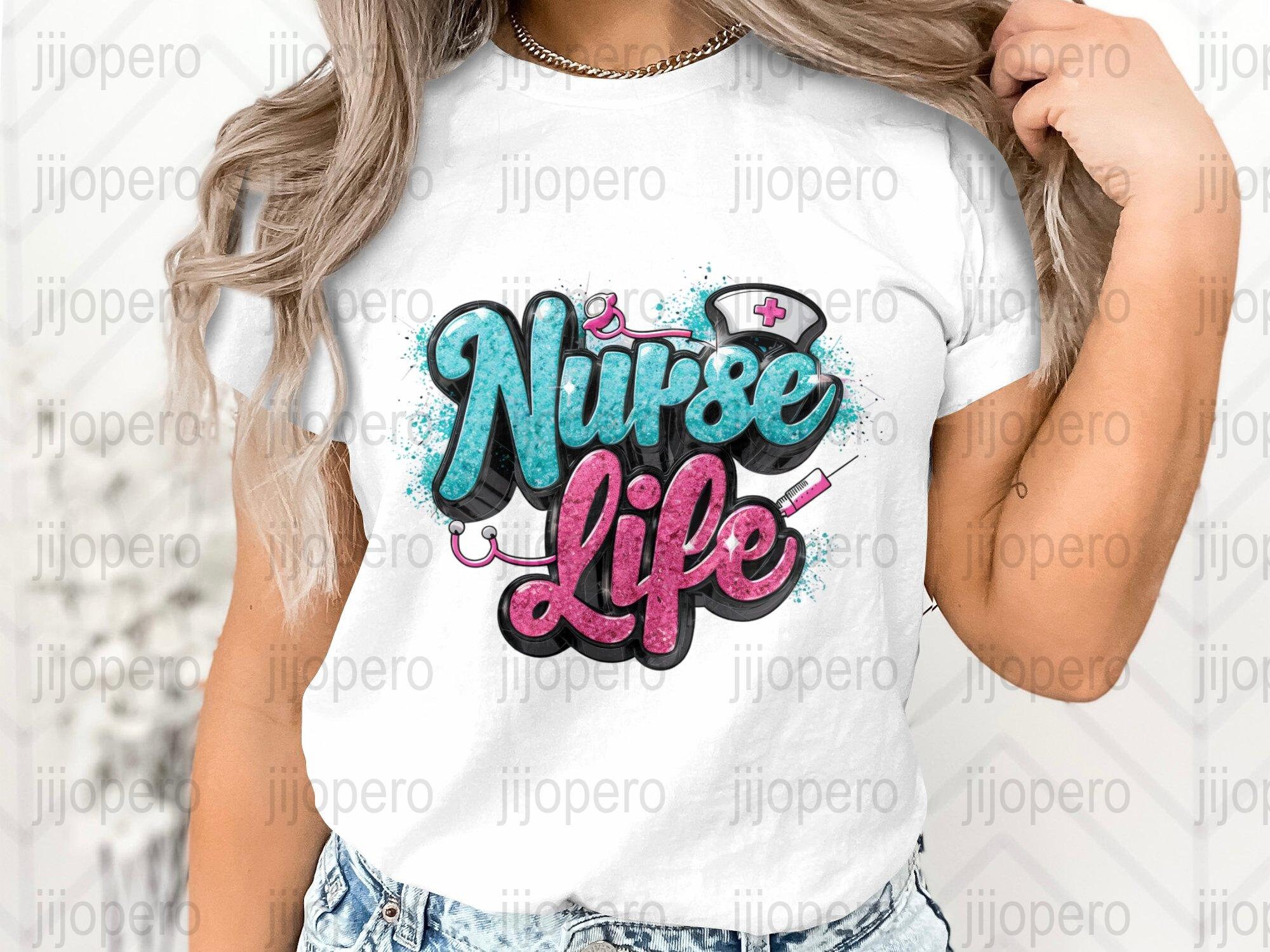 Nurse Life Glitter Design PNG, Colorful Nursing Digital Art, Nurse ...