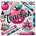 Back to School PNG, Teacher Apple Rainbow Pencils Digital Clipart ...