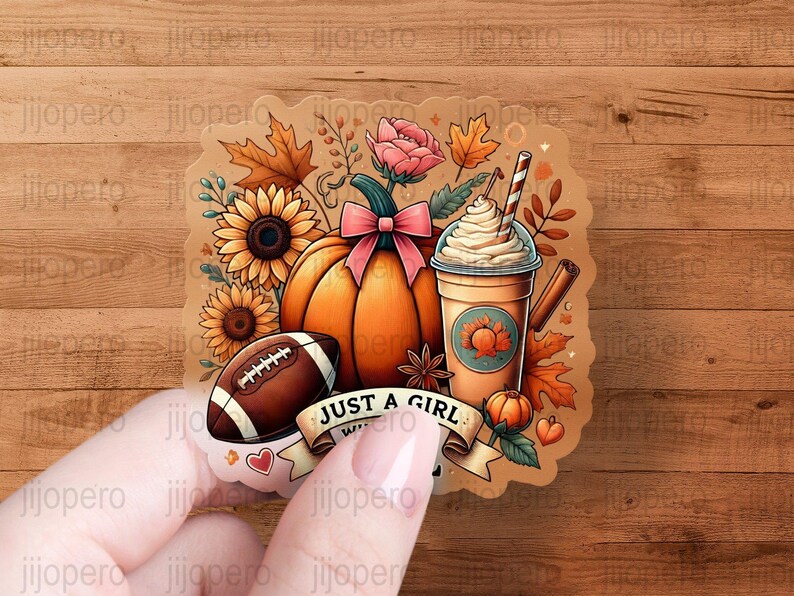 Autumn Pumpkin Sunflower Football Fall Girl Banner PNG, Fall Girl PNG ...