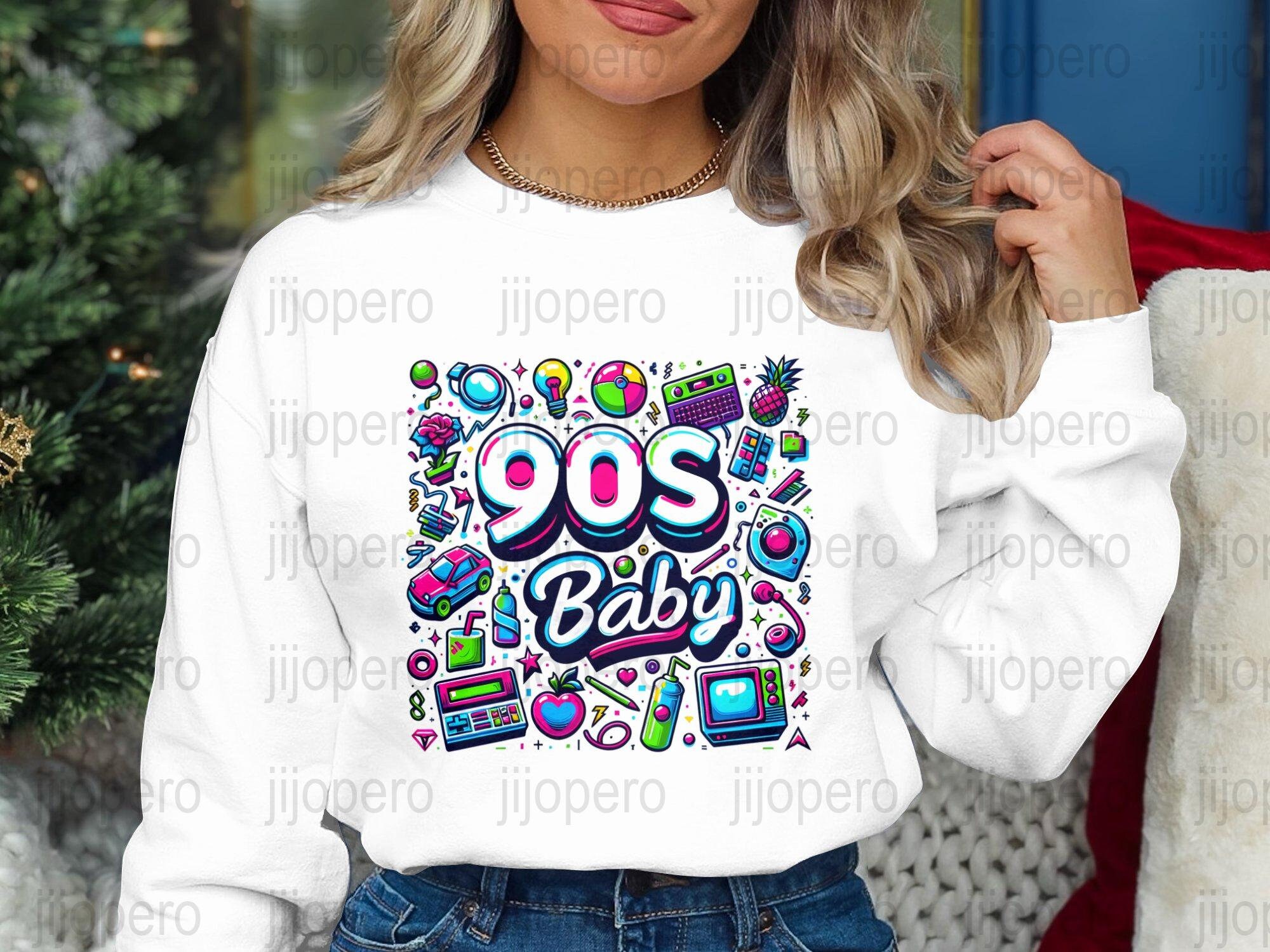 90s Baby Retro PNG, Vibrant Digital Download, Colorful Nineties Theme ...