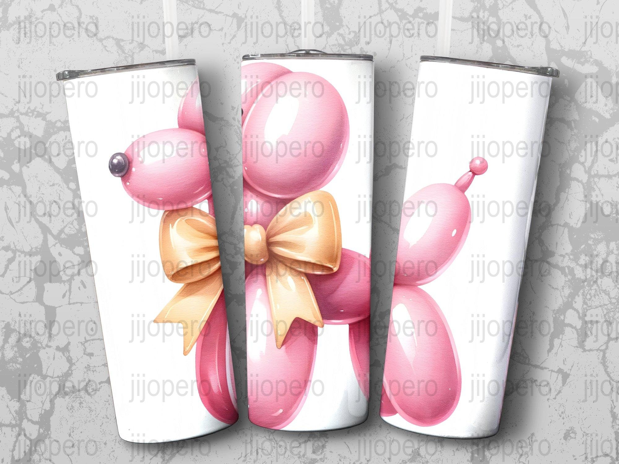 Pink Balloon Dog PNG, Digital Clipart for Birthday Party, Cute Animal ...