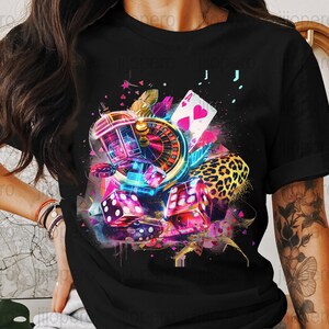 Colorful Casino Theme Digital Art Png, Vibrant Gambling Illustration ...