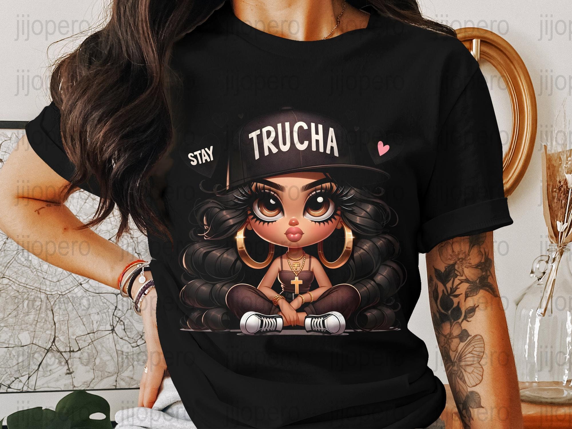 Stay Trucha Cute Digital Art Doll PNG, Urban Chic Character ...