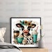 Cute Cow With Coffee PNG, Farmhouse Kitchen Decor Digital Print, Flower ...
