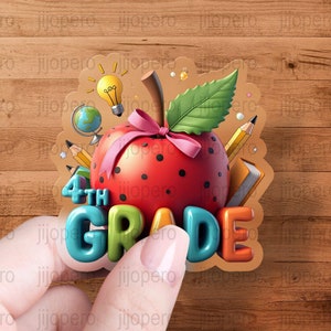 4th Grade Digital Download, PNG Back to School Art, Cute 4th Grade ...