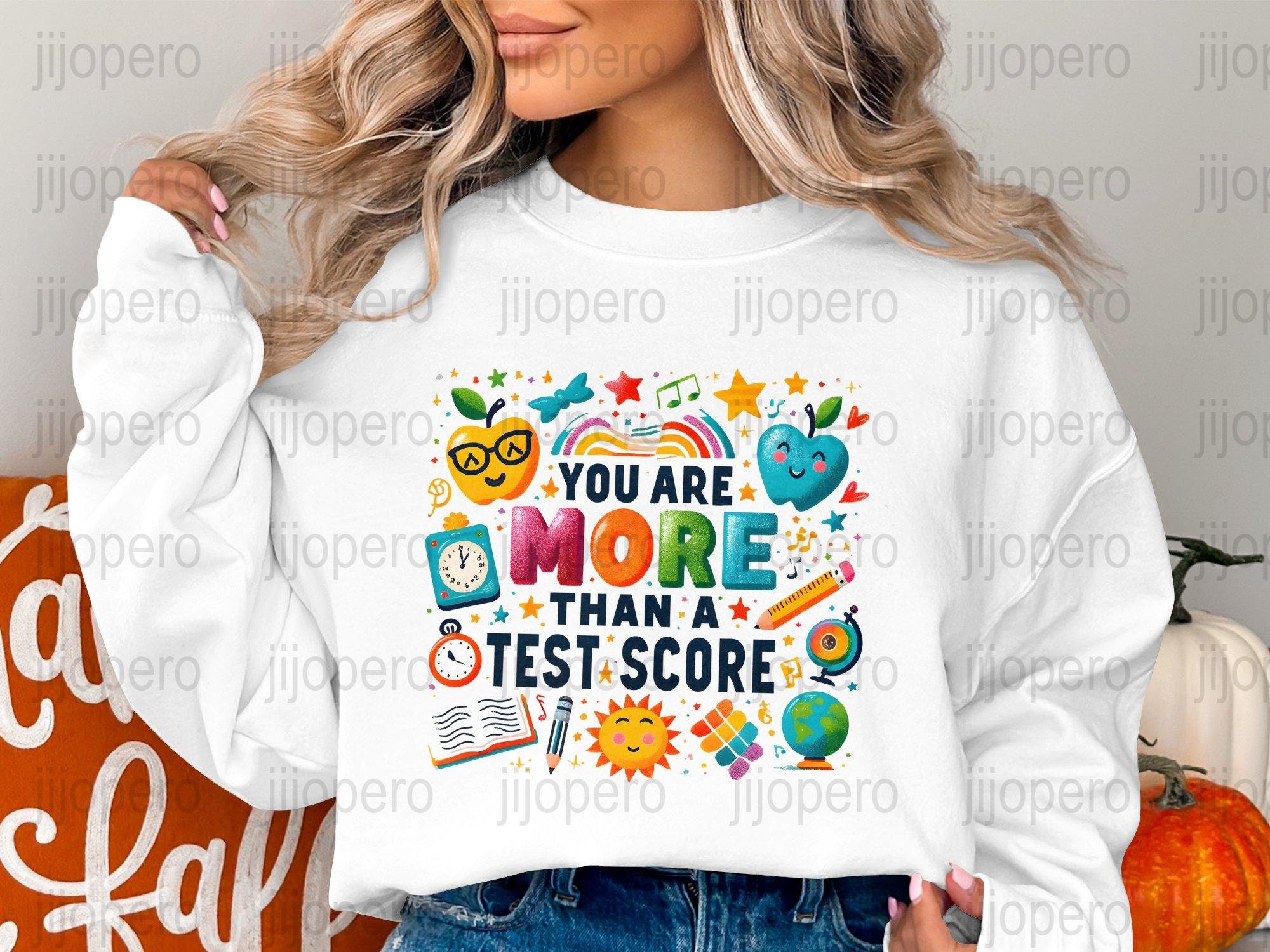 Colorful Motivational Quote Digital PNG, You Are More Than A Test Score ...
