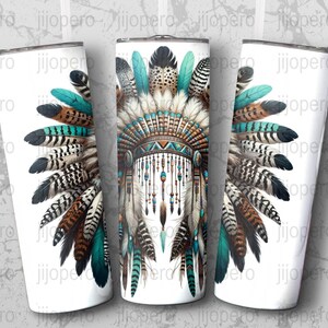 Native American Headdress Digital Art, Printable Boho Wall Decor ...