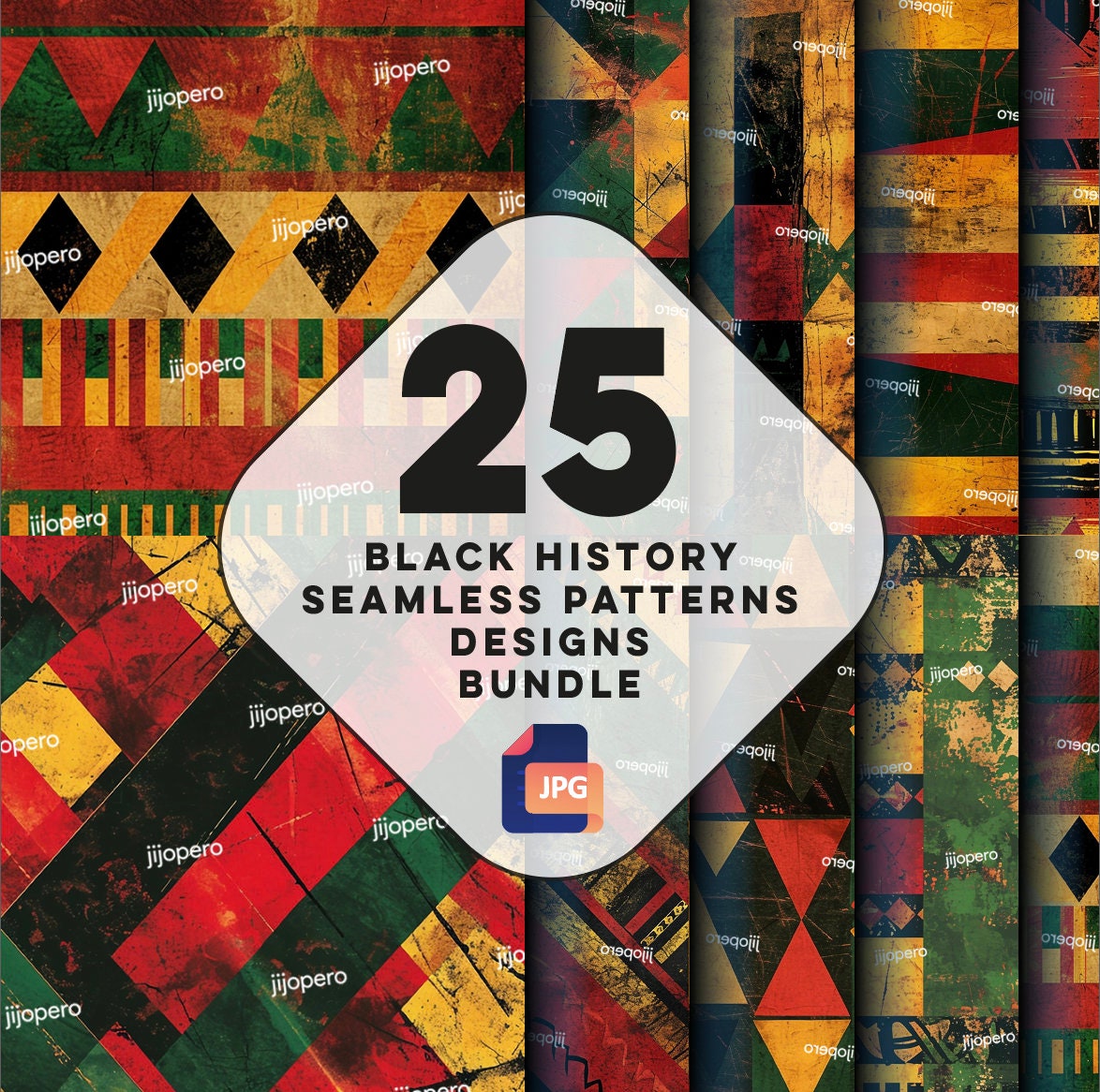 African Patterns Kente Background Black History Seamless Digital Paper ...