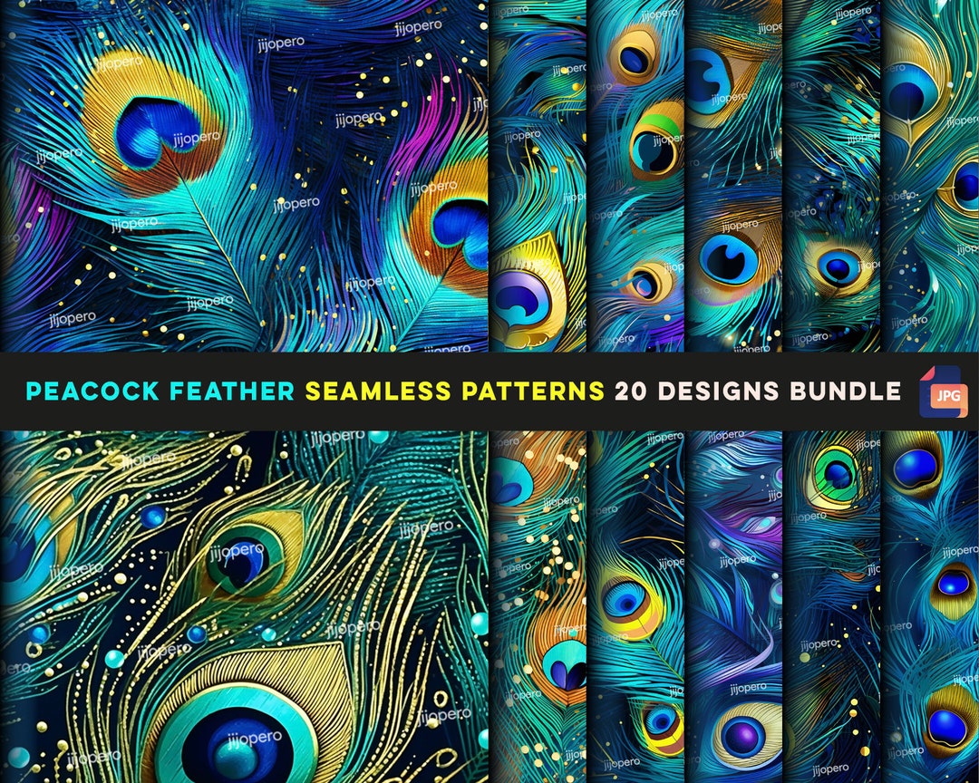 Peacock Digital Paper Peacock Pattern Peacock Background Peacock Prints ...