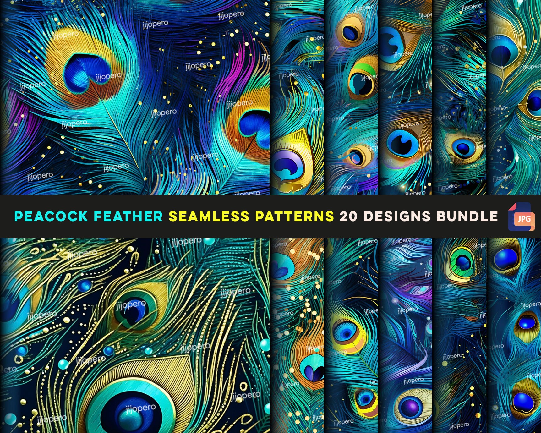 Peacock Digital Paper Peacock Pattern Peacock Background Peacock Prints ...