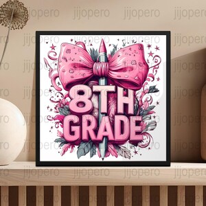 School PNG Eighth Grade Back to School Digital Art Print Download, 8th ...