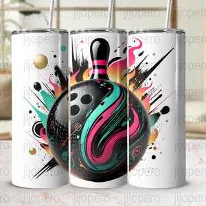 Retro Bowling PNG Clipart, Colorful Bowling Ball Graphic, Instant ...