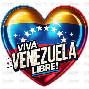 Venezuelan Heart Shaped Graphic Digital Download, Viva Venezuela Libre ...