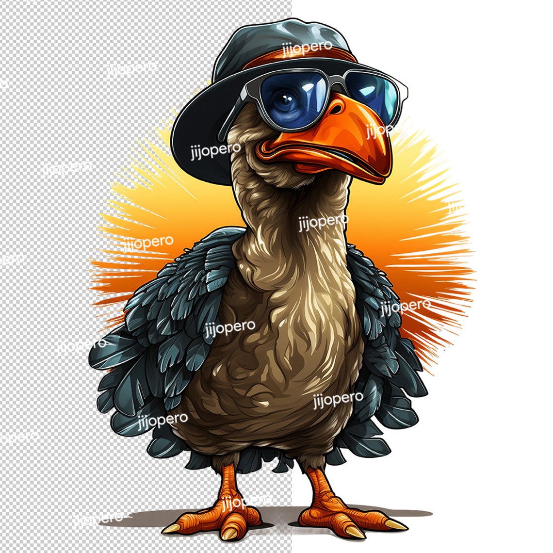 Turkey Clipart Funny Turkey Png Thanksgiving Png Fall Png Cool Turkey ...