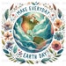 Earth Day PNG Watercolor Planet, Digital Download, Environmental Art ...