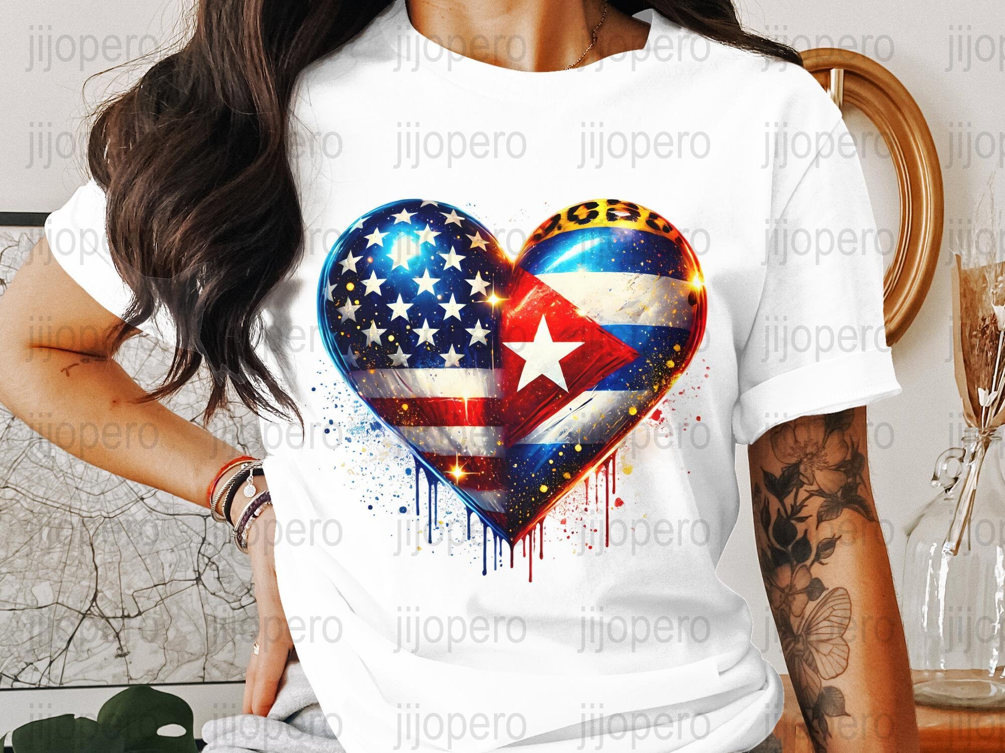 American Heart Latin Cuba Heart PNG Digital Art Print Wall Decor ...