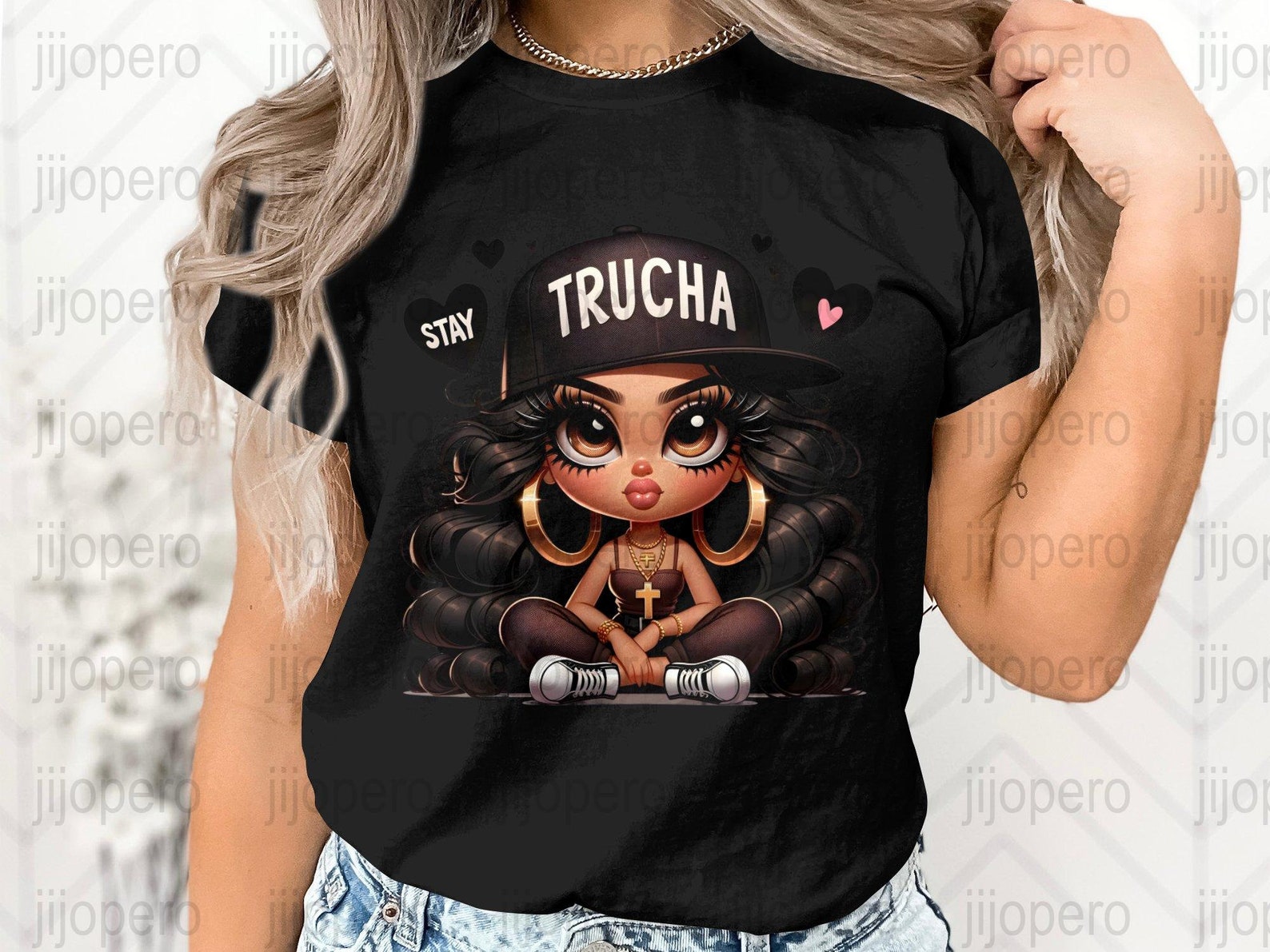 Stay Trucha Cute Digital Art Doll PNG, Urban Chic Character ...