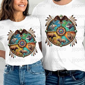 Indian Heritage PNG, Native American Art Print, Animal Spirit Mandala ...