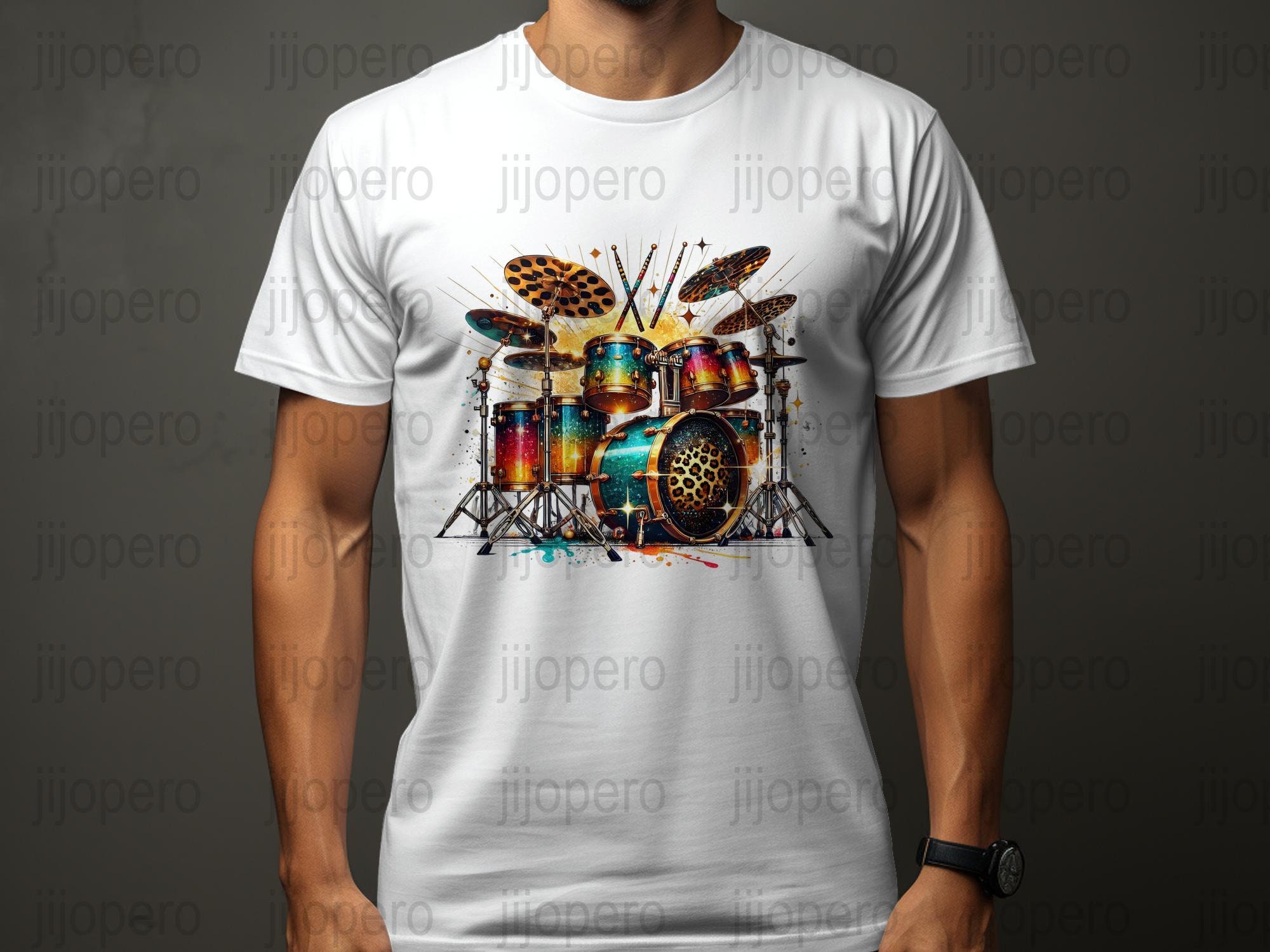 Colorful Abstract Drum Set Artwork PNG, Digital Download, Music Studio ...
