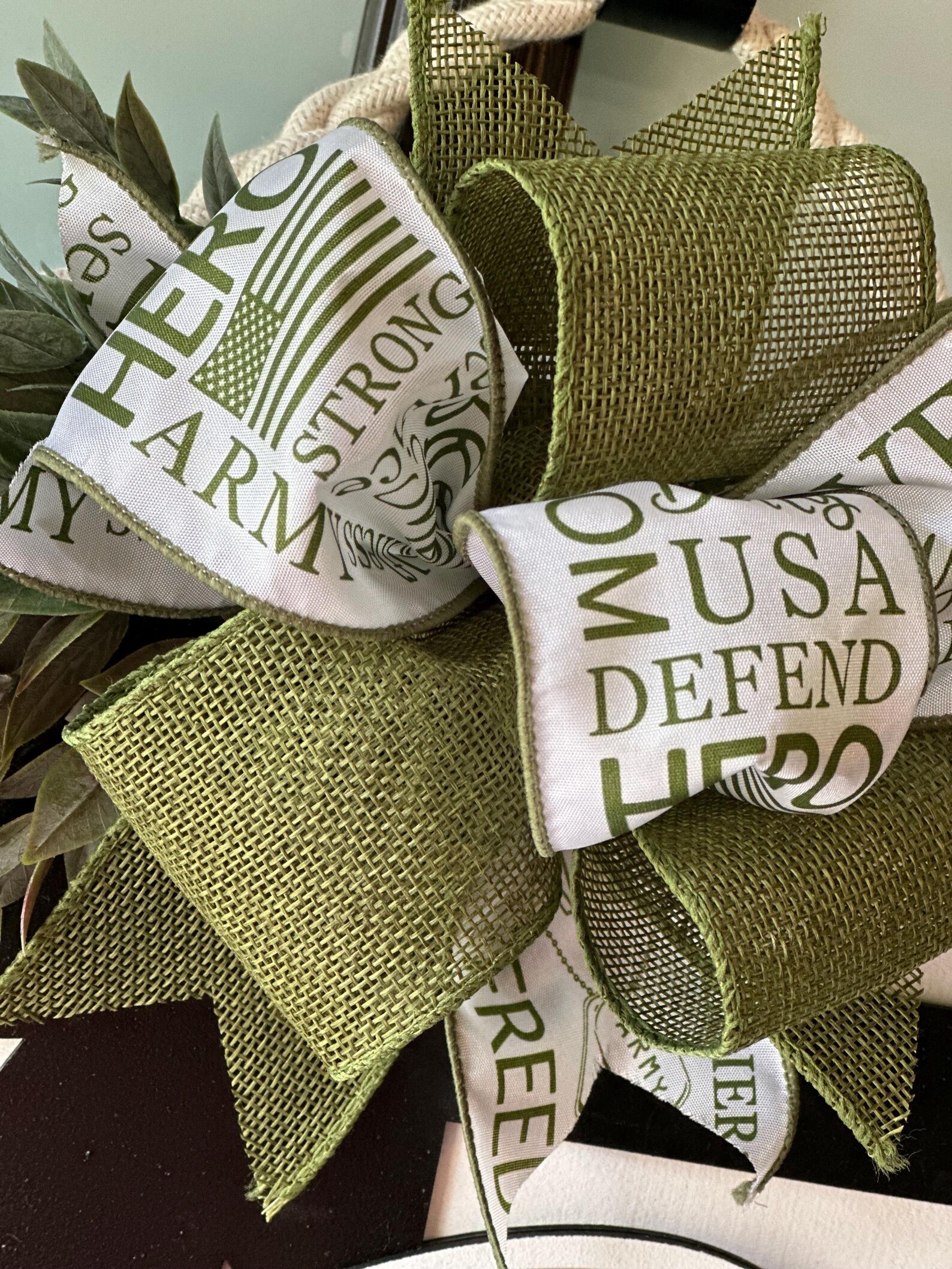 Front Door Decor, Welcome Army Military Sign, Front Door Hanger, Door ...