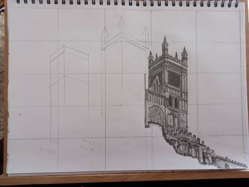 Original Graphite Pencil Drawing of Durham Cathedral - Etsy UK