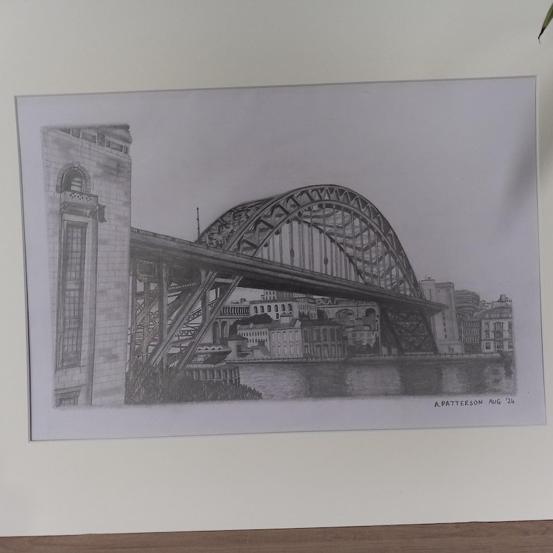 Tyne Bridge Drawing - Etsy UK