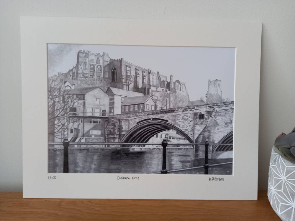Signed, Limited Edition Print of Durham City Drawing - Etsy UK