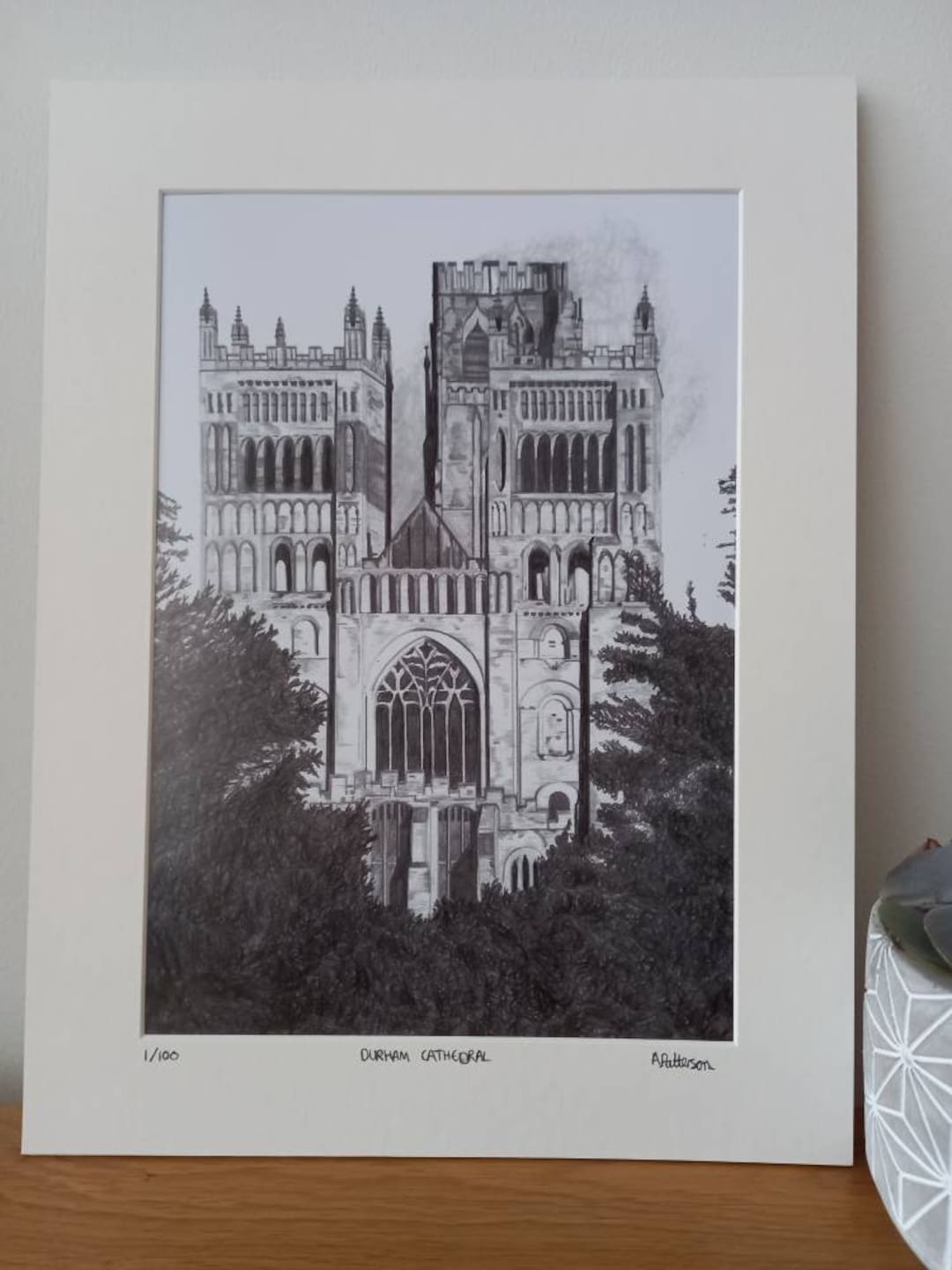 Signed Limited Edition Print of Durham Cathedral Drawing - Etsy