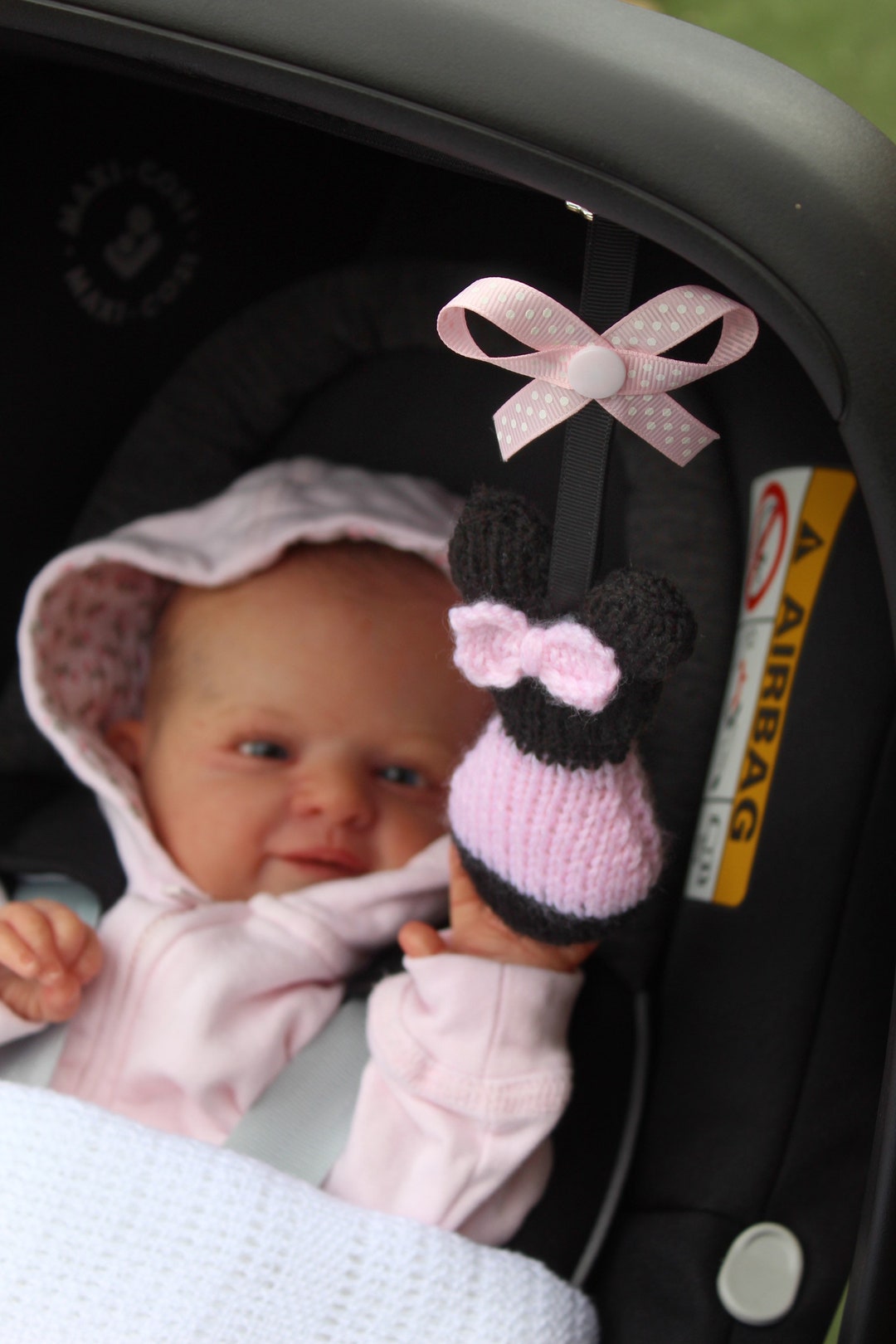 Mickey Mouse and Minnie Mouse Pram Charm / Baby Gift / Baby Shower Gift ...