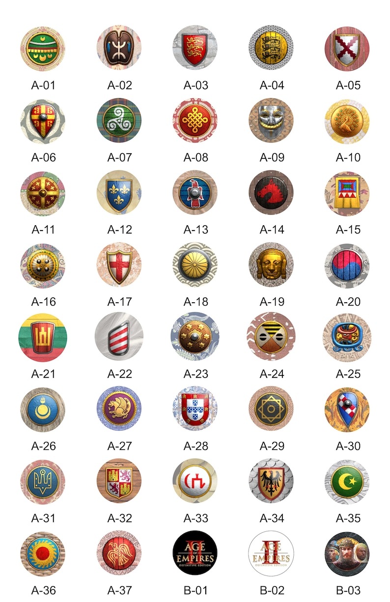 AOE2 Buttons 35mm (1.38") Pin/refrigerator Magnet. Minimum 10 Buttons ...
