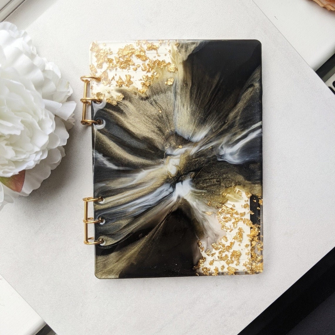 Resin A5 6 Rings Refillable Notebook - Available in 4 Colours - Journal ...