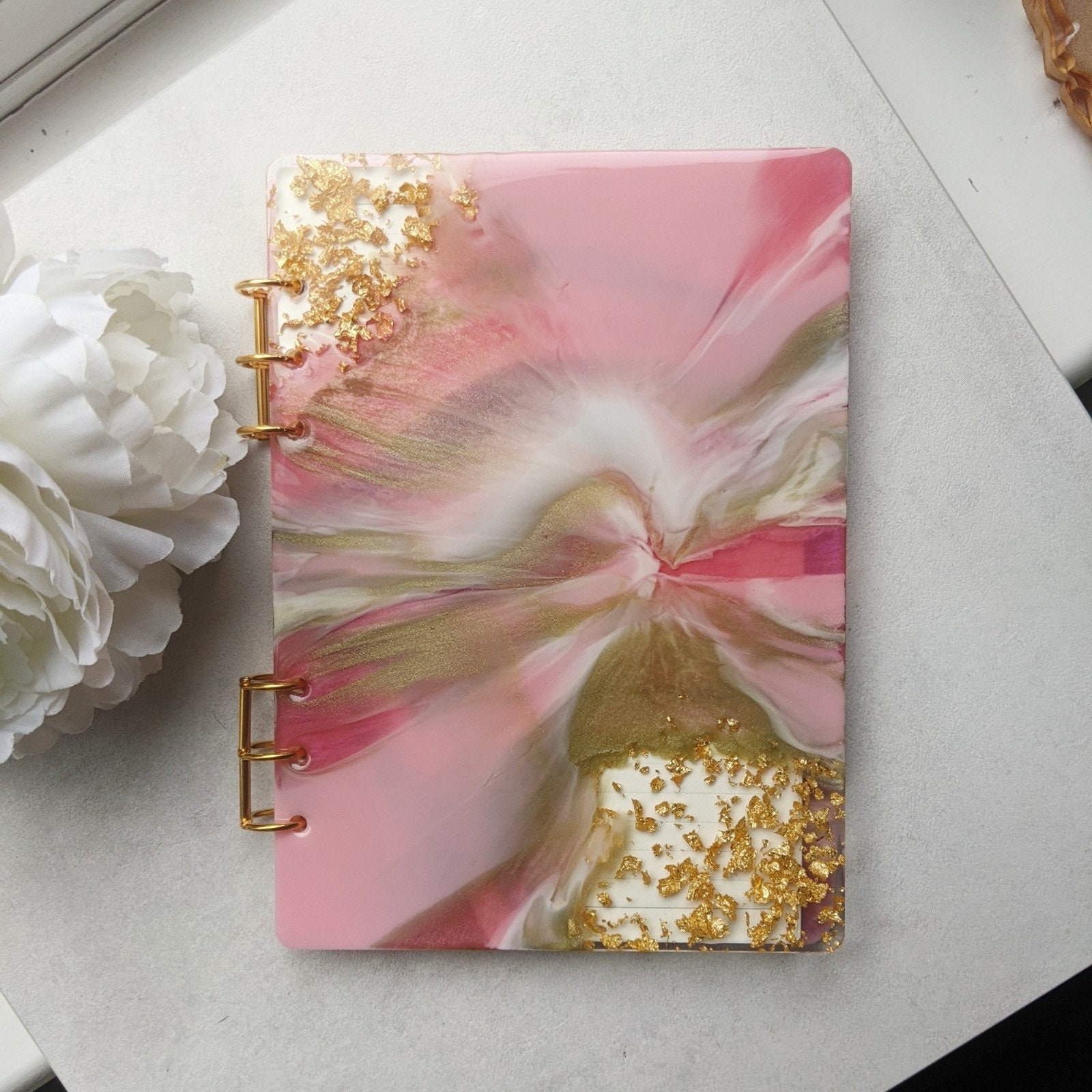 Resin A5 6 Rings Refillable Notebook - Available in 4 Colours - Journal ...