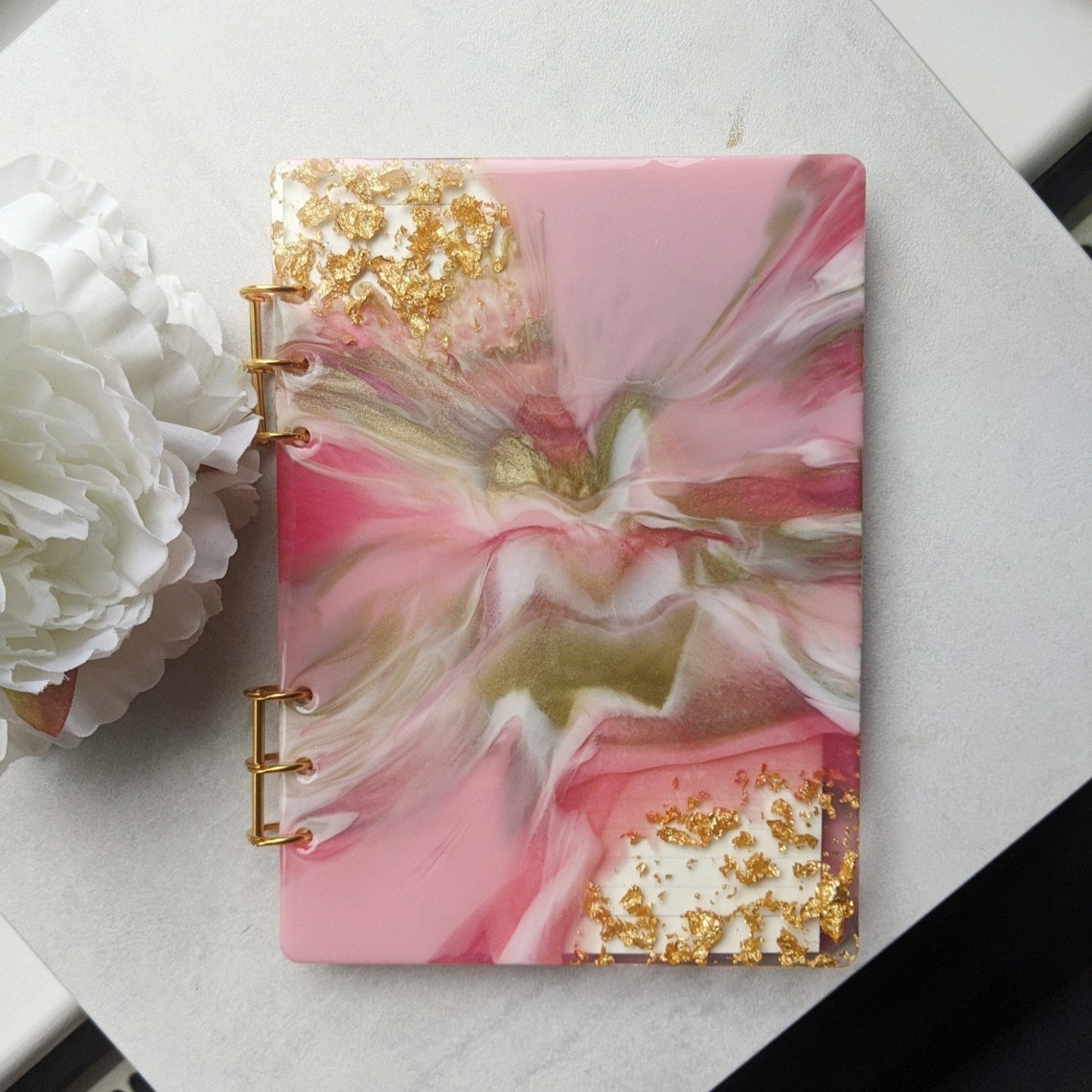 Resin A5 6 Rings Refillable Notebook - Available in 4 Colours - Journal ...