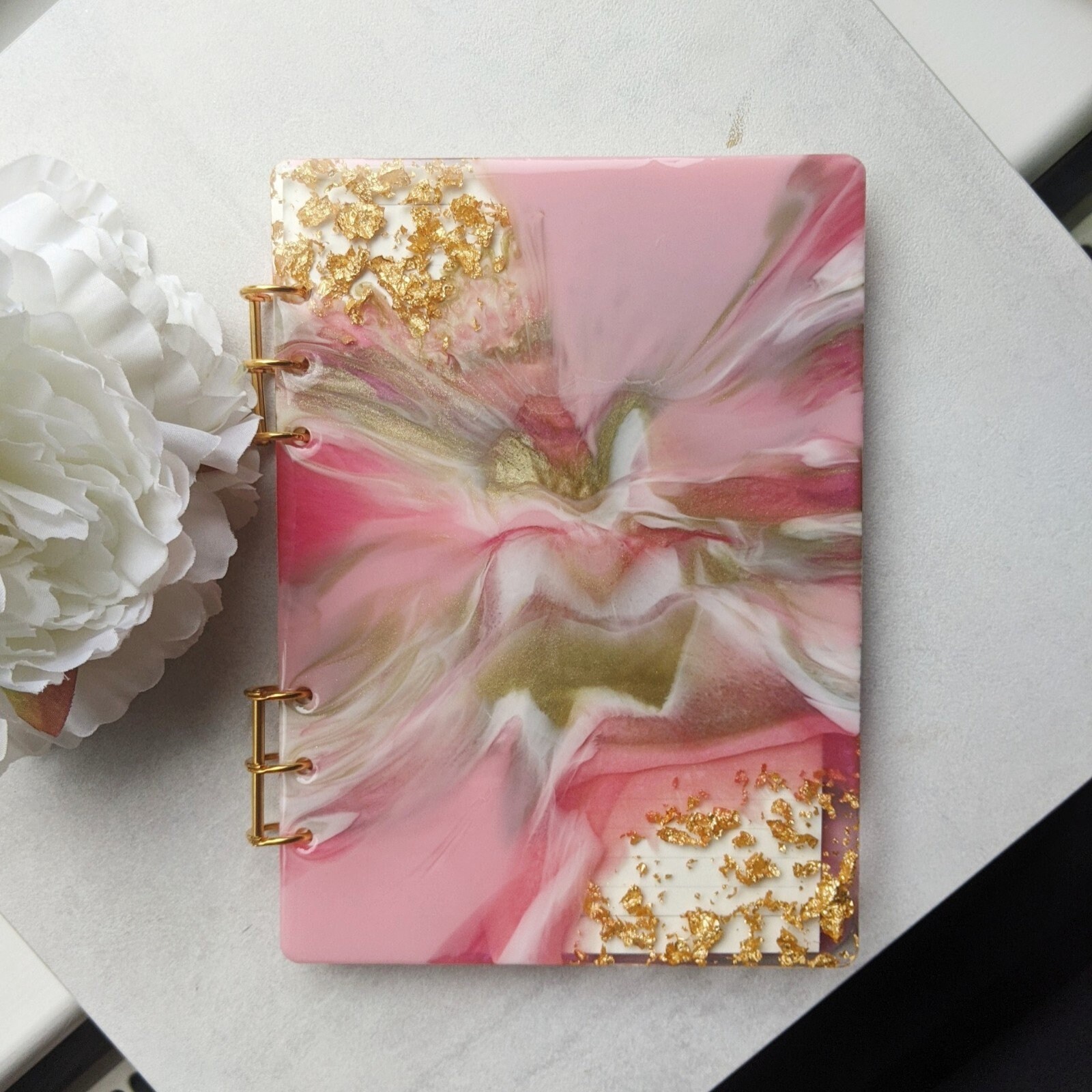 Resin A5 6 Rings Refillable Notebook - Available in 4 Colours - Journal ...