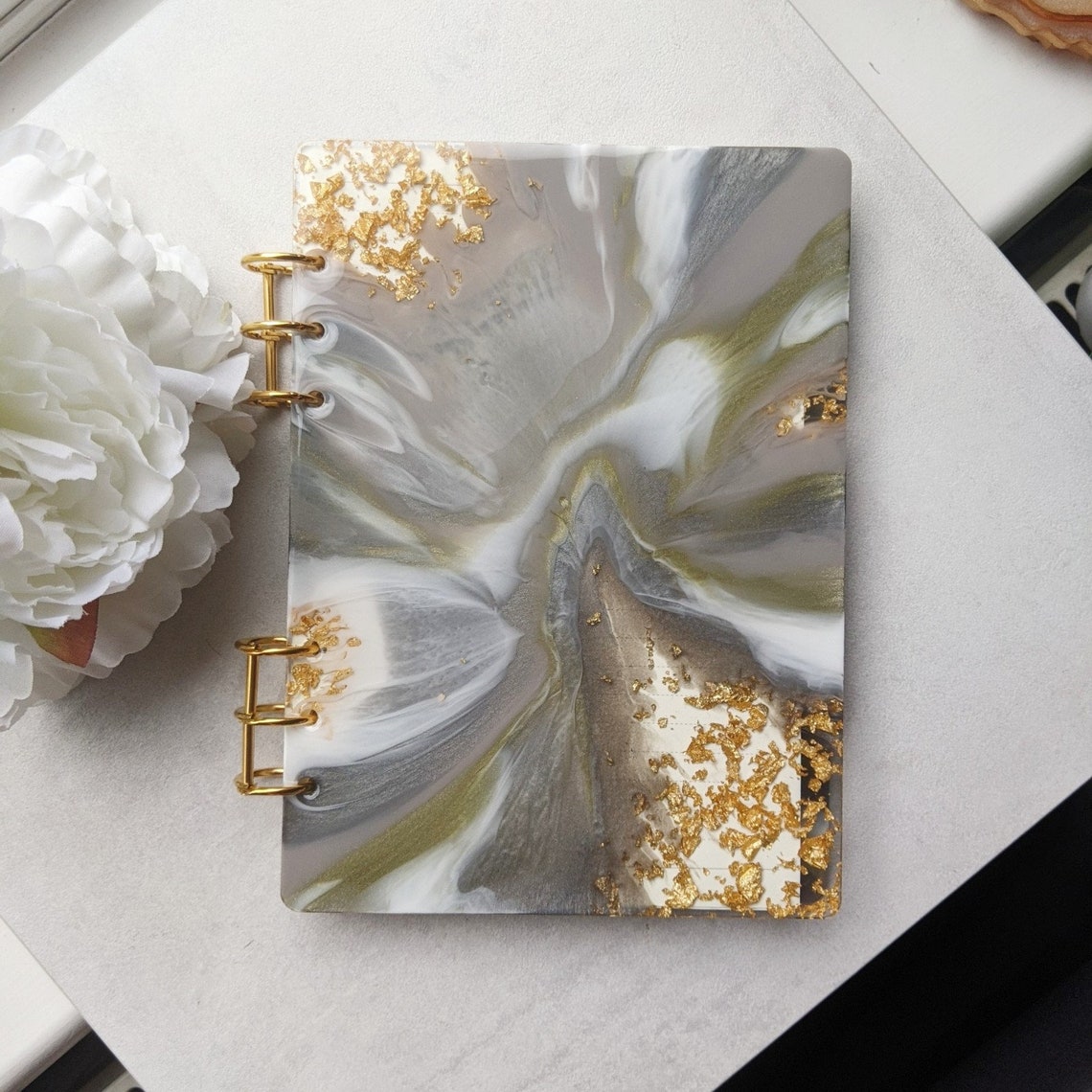 Resin A5 6 Rings Refillable Notebook - Available in 4 Colours - Journal ...
