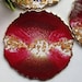 Ruby Red and Gold Coaster Set Handmade Resin Coaster Home Decor ...